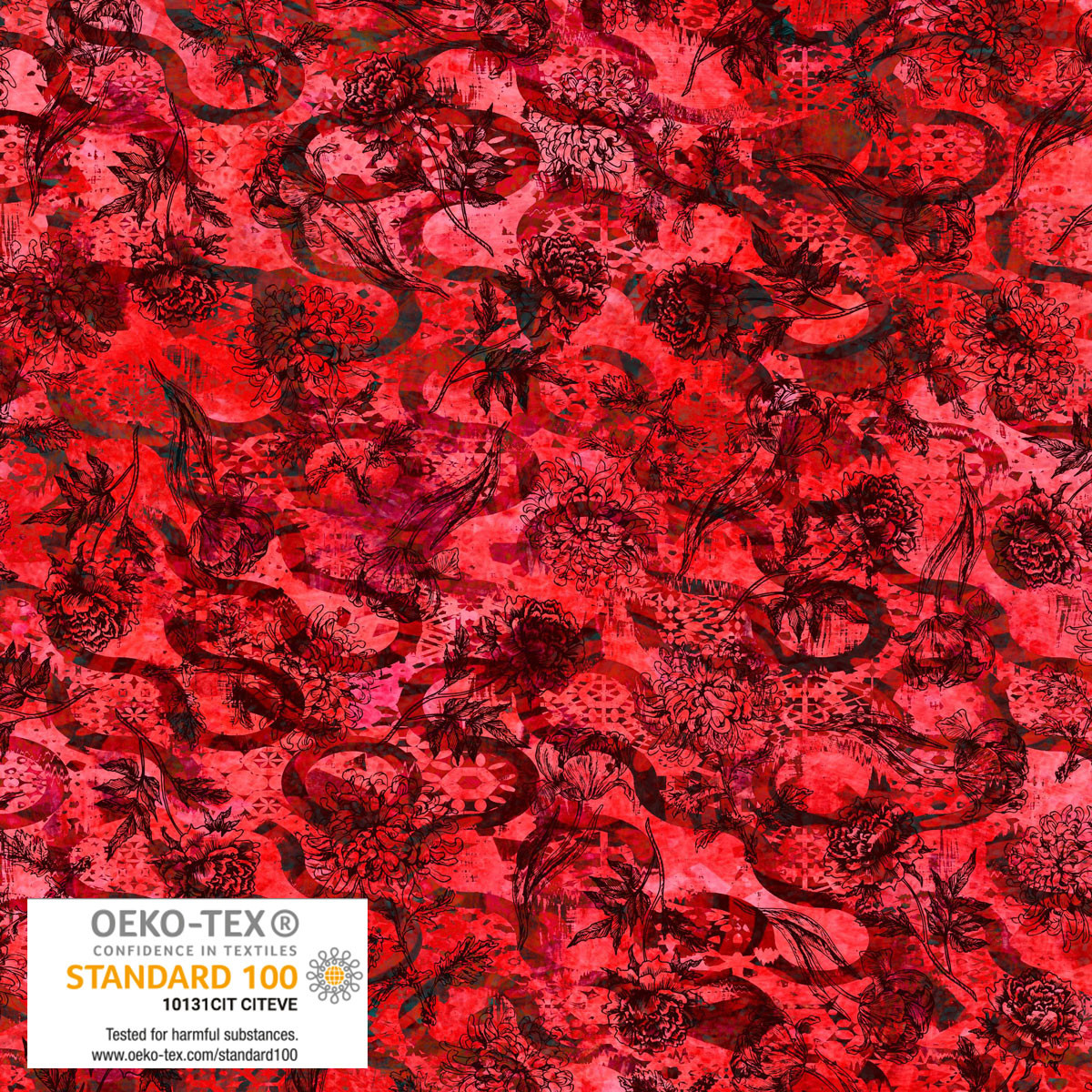 Blank Quilting || STOF || Fine Lines in Red