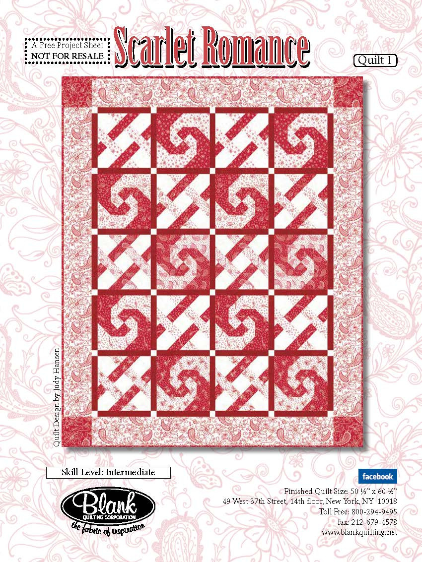 Scarlet Romance Quilt #1 - The Blank Quilting Corp.