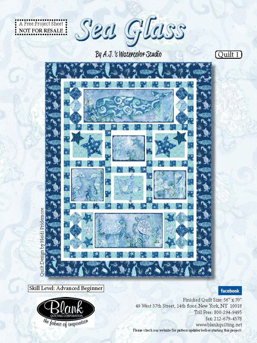 Sea Glass Quilt #1 - The Blank Quilting Corp.