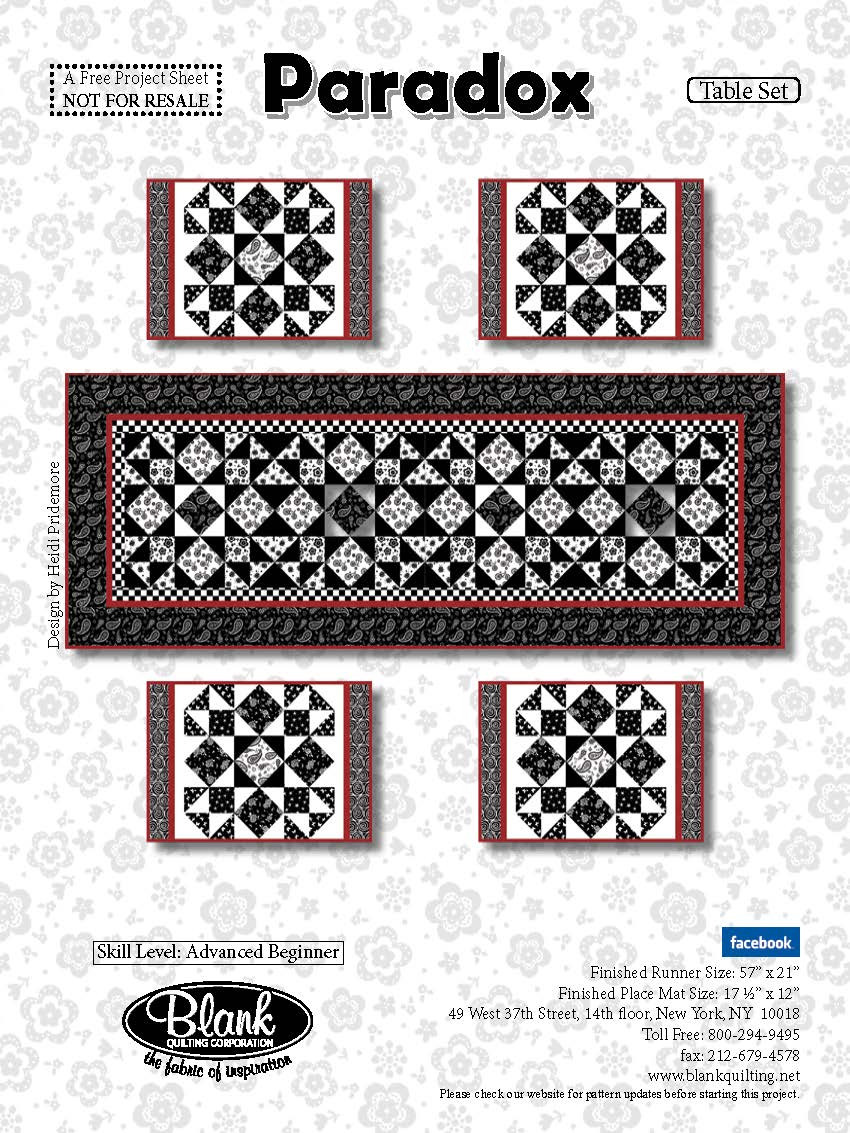 Paradox Table Set - The Blank Quilting Corp.