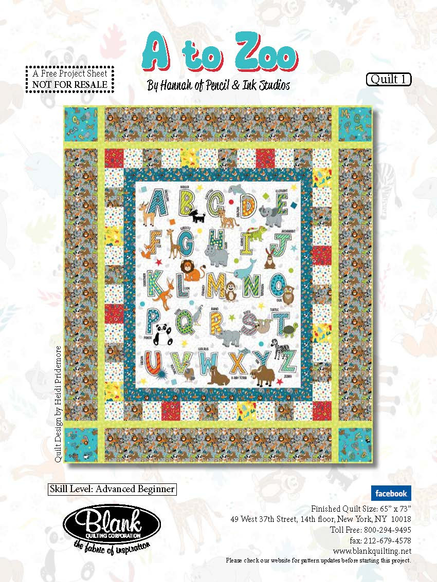 A to Zoo Quilt #1 - The Blank Quilting Corp.
