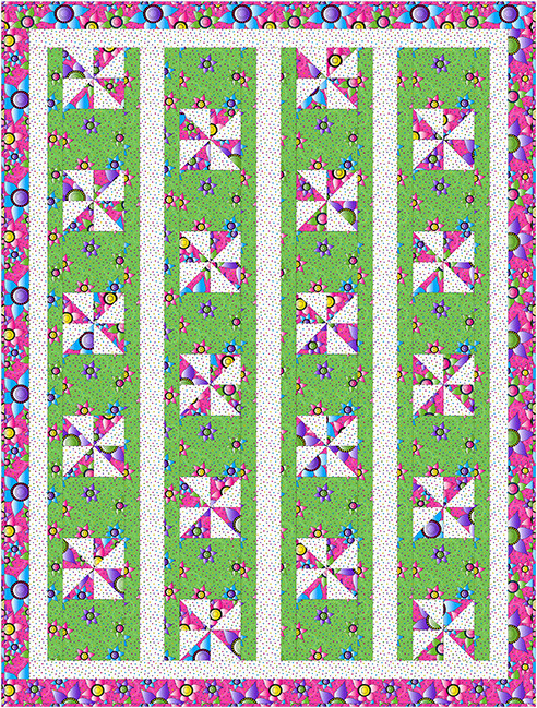 Flower Power Quilt #1 - The Blank Quilting Corp.