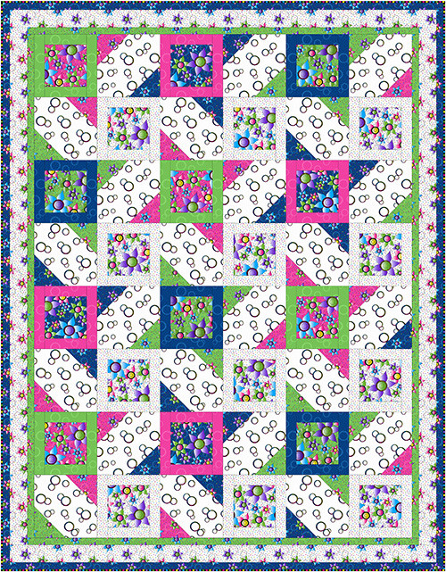 Flower Power Quilt #1 - The Blank Quilting Corp.