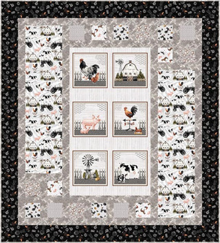 Country Morning - Triptych Quilt - The Blank Quilting Corp.