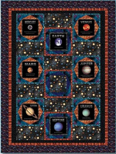 Cosmic Space Quilt #2, Current Project, The Blank Quilting Corporation