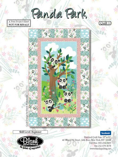 Panda Park Quilt #1, Current Project, The Blank Quilting Corporation