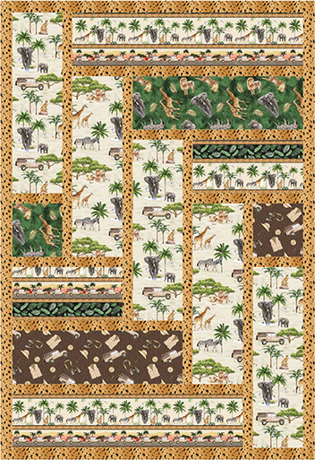 Safari Sights - Strip It Quilt Cheetah - The Blank Quilting Corp.