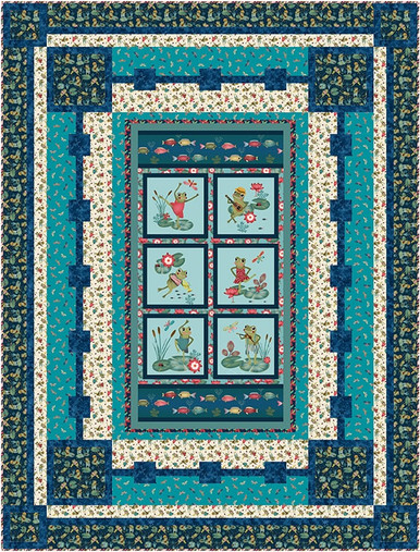 Lake Night Serenade - Celestial Window Quilt - The Blank Quilting Corp.