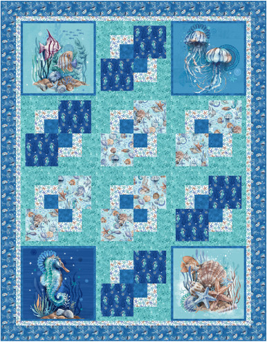 Seatopia - Underwater Communities Quilt - The Blank Quilting Corp.