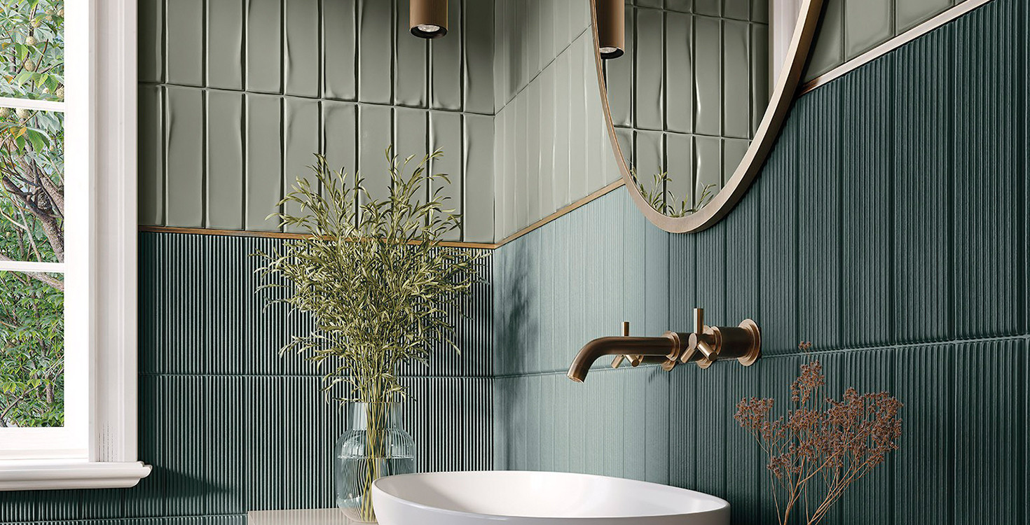 Madras Trellis - 3D Ribbed Ceramic Tile