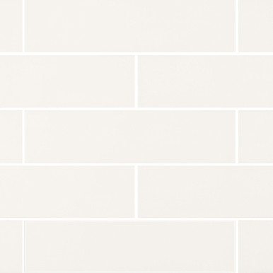 Apogeo Union - White Matte Glazed Ceramic Tile