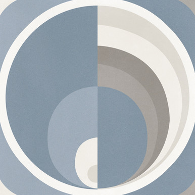 Vida Solo - Blue Vortex Matte Glazed Ceramic Tile