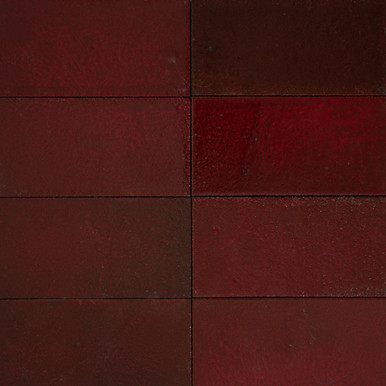 Magellan Fire Stone - Lacquer Red Satin Stone Tile