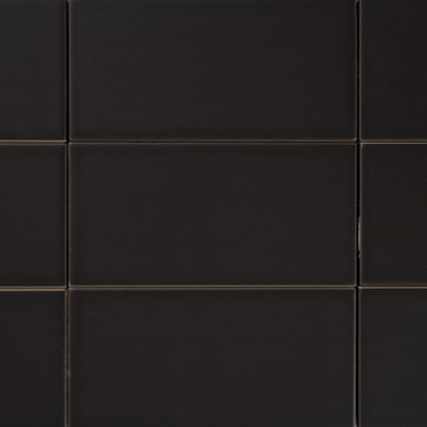 Maurizio Vaughn - Black Satin Glazed Ceramic Tile