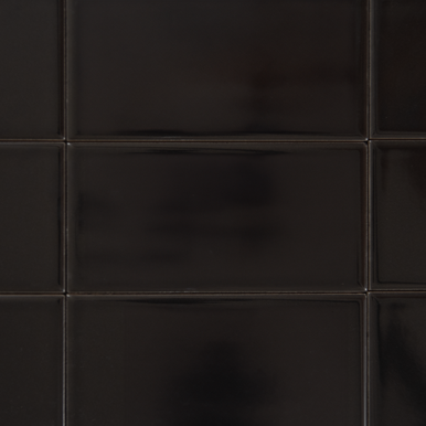 Maurizio Vaughn - Black Glossy Glazed Ceramic Tile