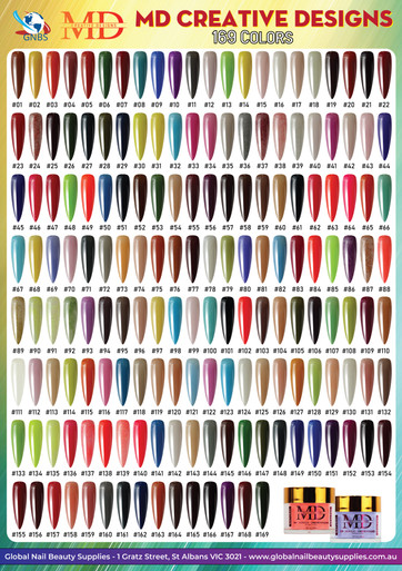 ##MD Creative Designs - Color Charts (Powder)