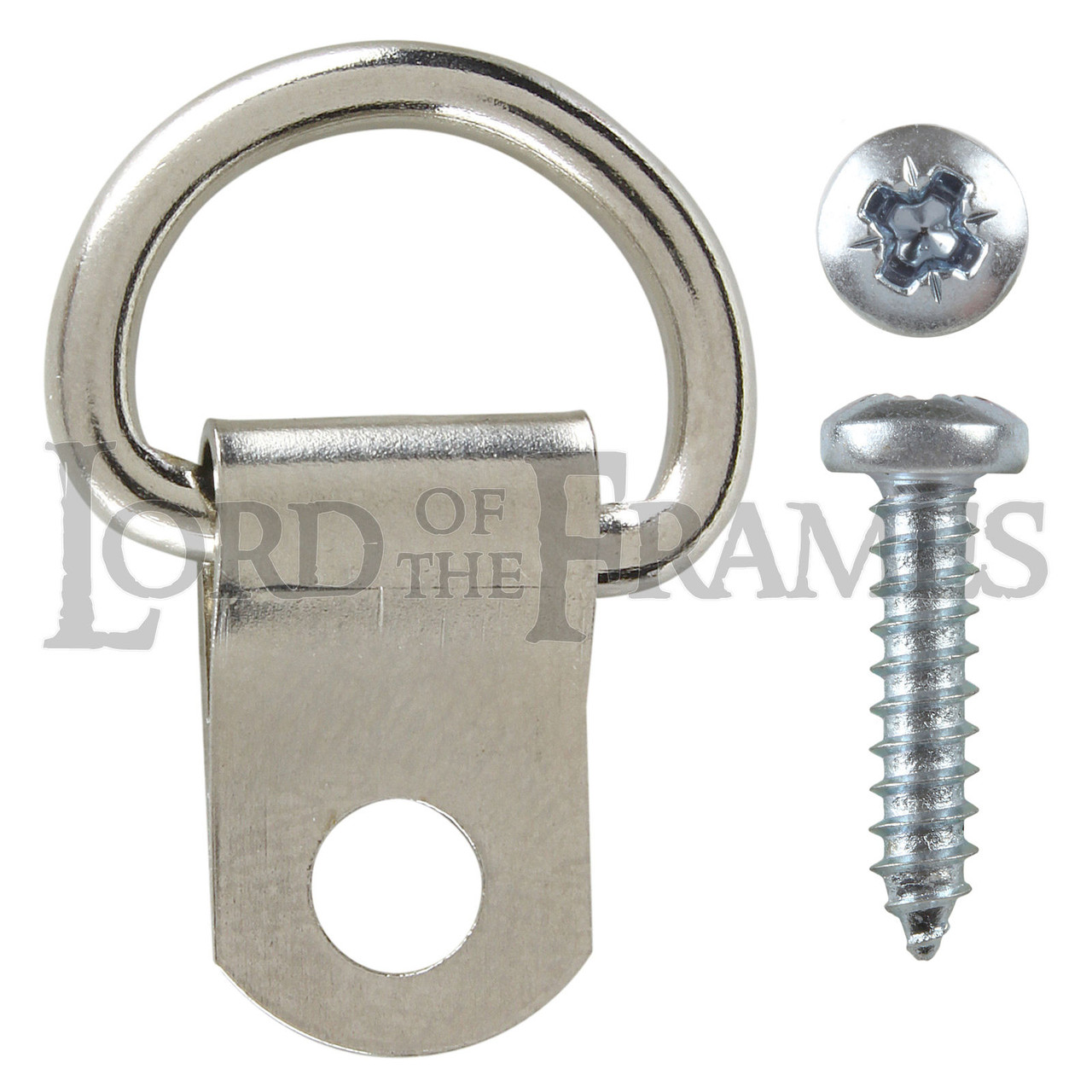Classic Nickel Plated 1 Hole Single D Rings | Lord of the Frames Ltd