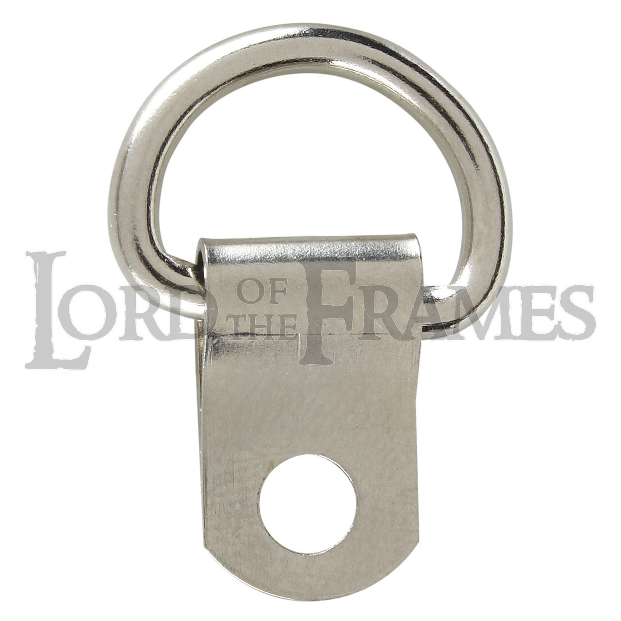 Classic Nickel Plated 1 Hole Single D Rings | Lord of the Frames Ltd
