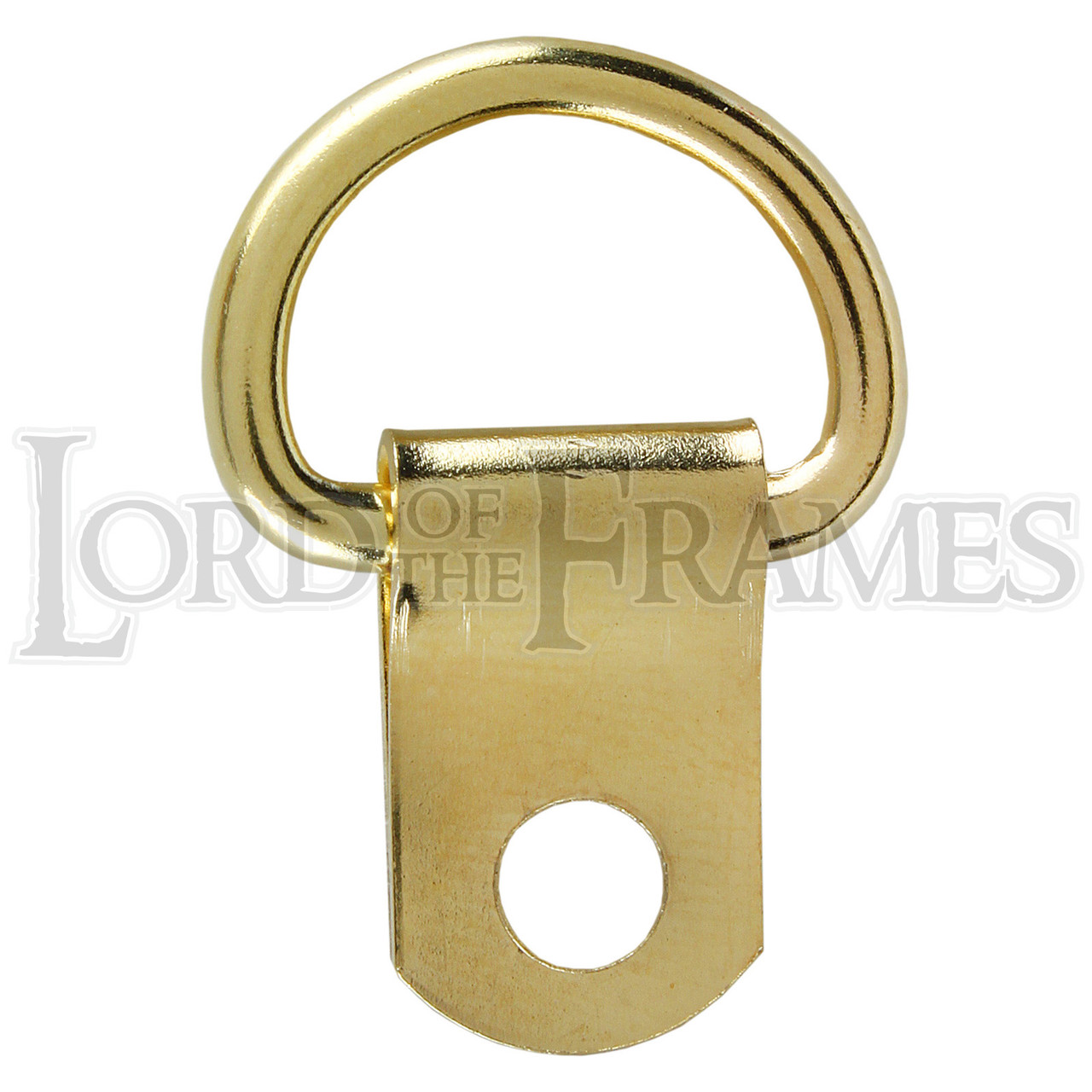 Classic Brass Plated 1 Hole Single D Rings | Lord of the Frames Ltd
