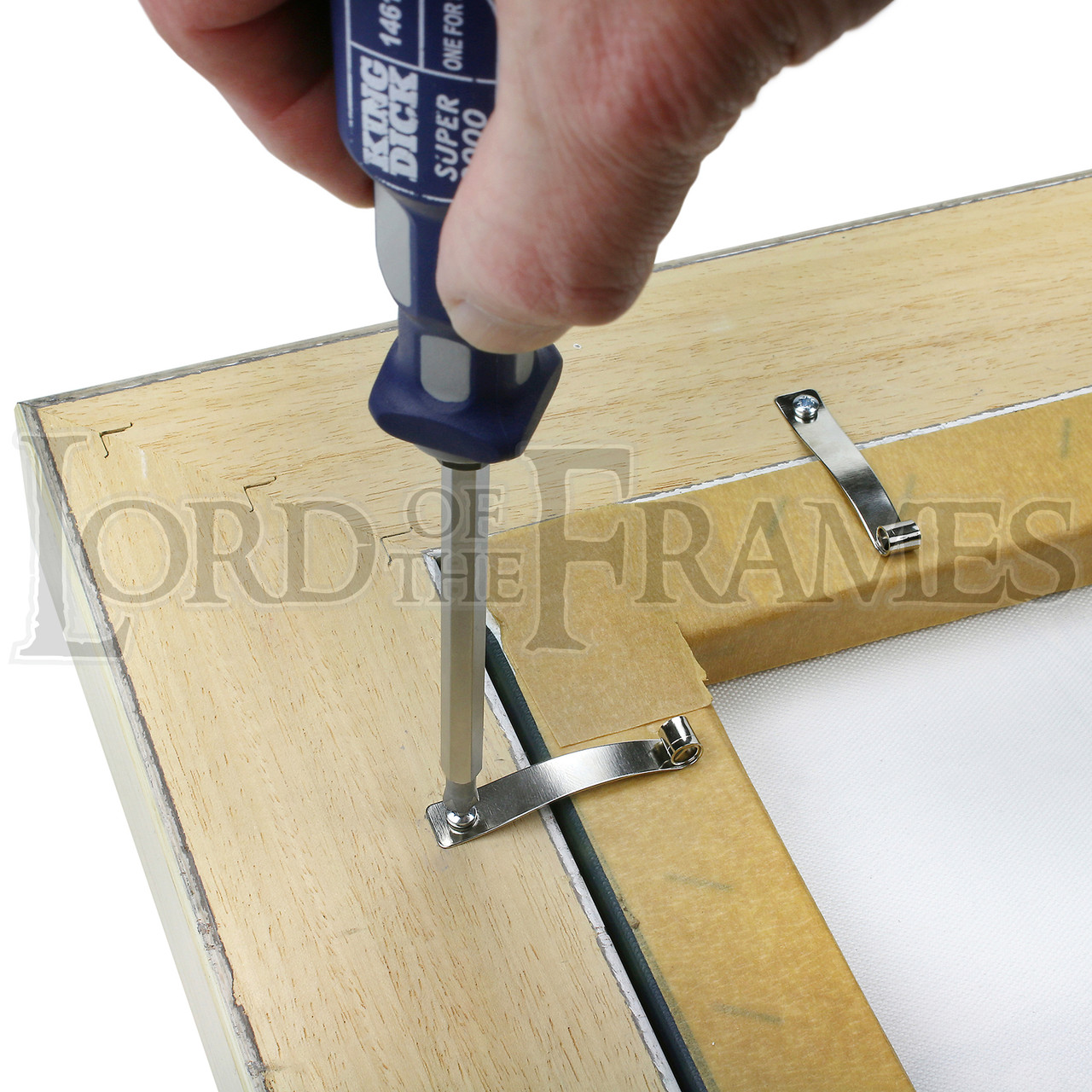 Scroll End Spring Clip 49mm Nickel Plated + Screws | Lord of the Frames Ltd