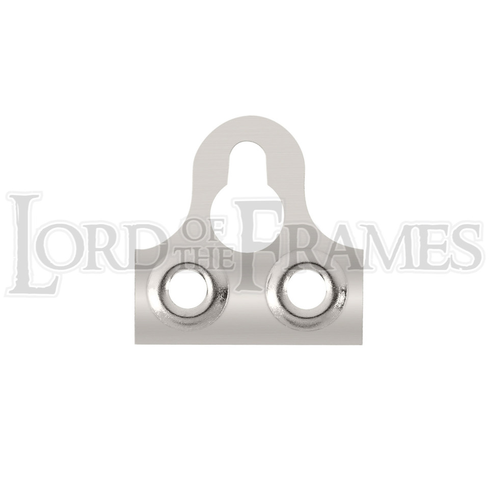 Keyhole Mirror Plates 25mm Nickel Plated | Lord of the Frames Ltd