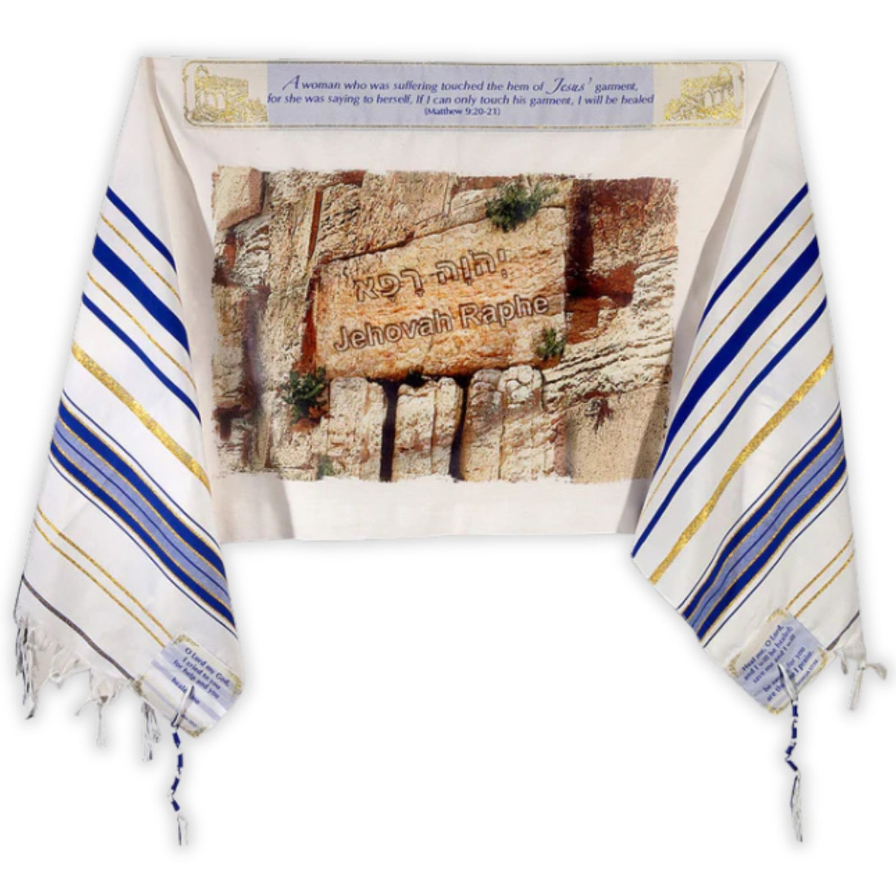 Tallit en Hebreo Manto para Oracion Healing 845246009208-2244