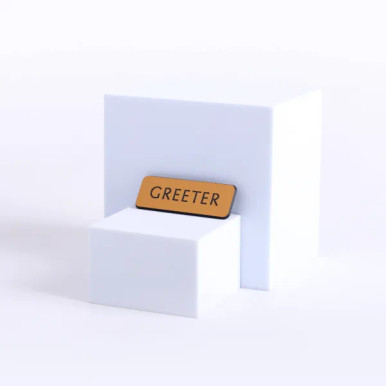 Magnetic Metal Badge for Greeter, 788200450725