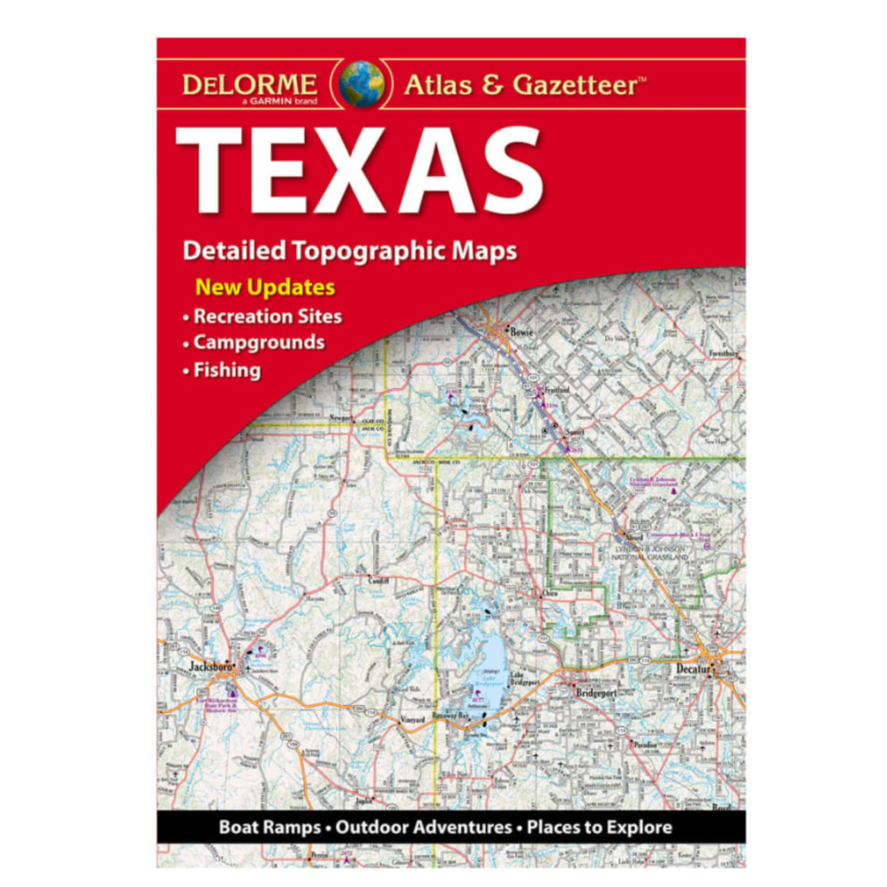 Garmin OEM DeLorme® Atlas & Gazetteer Paper Maps Texas, 010-13226-TS