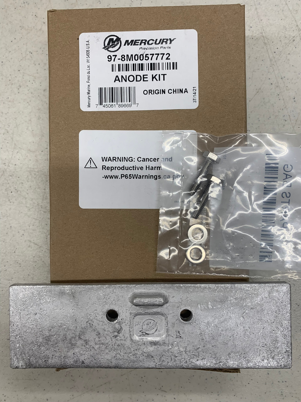 Mercury Marine / Mercruiser OEM Anode(Alum), 97-8M0057772