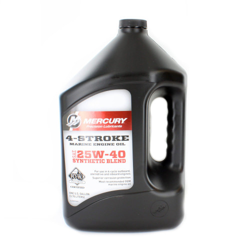 Mercury Marine Mercruiser New OEM 25W-50 Synthetic Blend Engine Oil, 92 ...