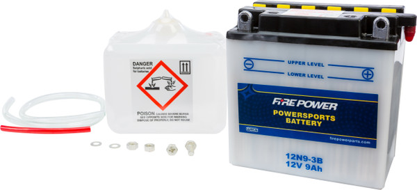 FIRE POWER 12V Standard Battery w/Acid Pack, 490-2101