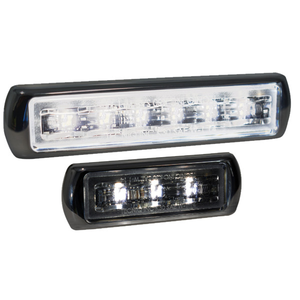 Tecniq OEM White Marine Pontoon/Docking Light, 3 LED Clear Lens ...