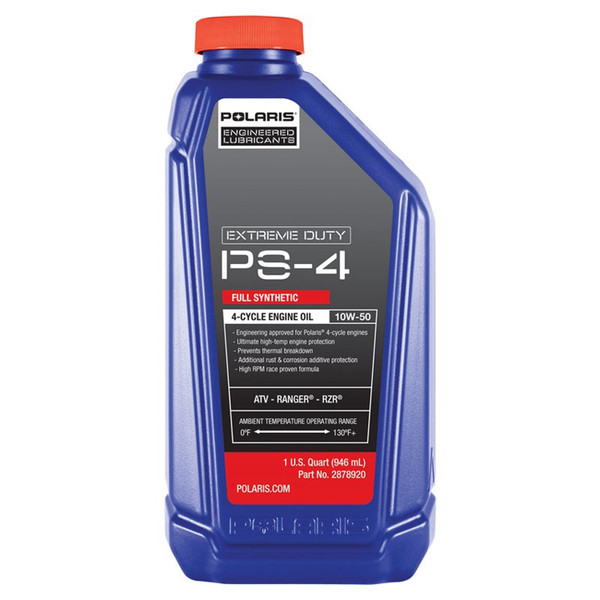 Polaris New OEM PS-4 Extreme Duty Full Synthetic Oil, 10W-50 1qt./32oz ...