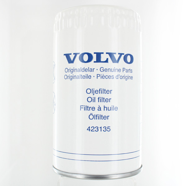 Volvo Penta New OEM White Spin On Oil Filter, 423135