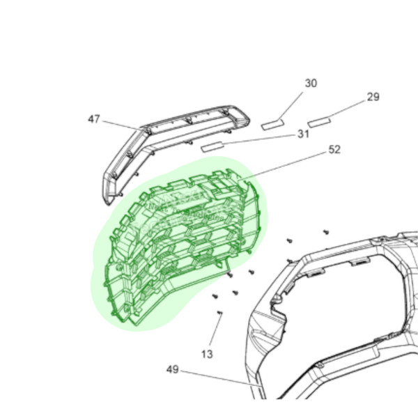 Can-Am BRP OEM Spyder F3 Front Grill, 708200404