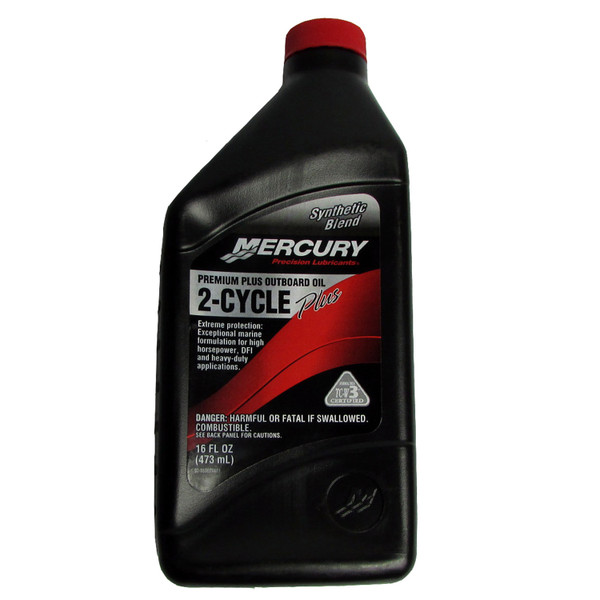 Mercury Marine New OEM Premium 2-Stroke Outboard Engine Oil, 16oz, 92 ...