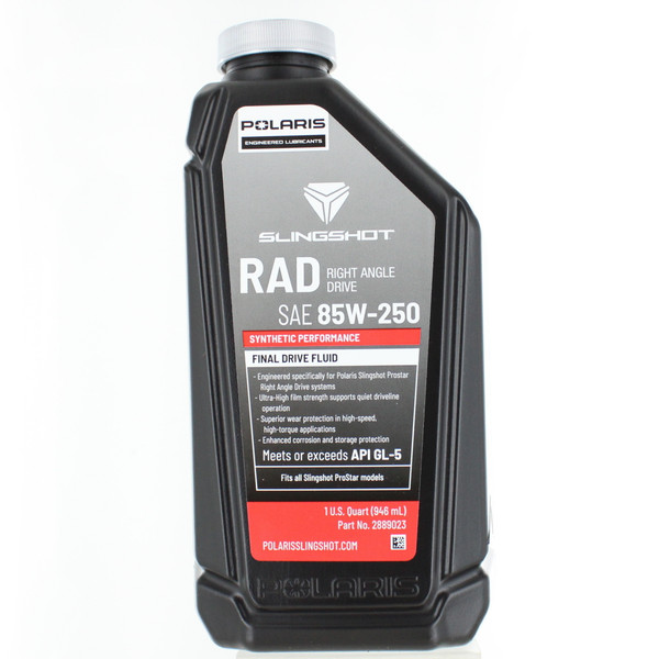 Polaris New OEM Slingshot SAE 85W-250 RAD Synthetic Drive Fluid, 2889023