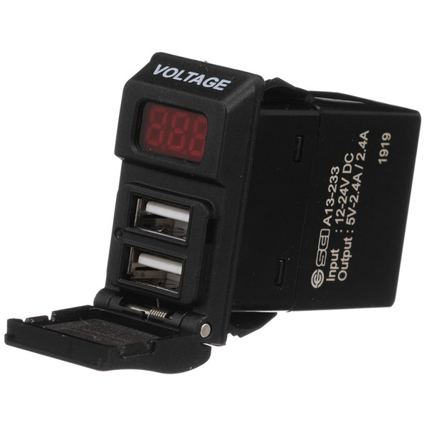 Seachoice New, Dual USB Voltmeter, 12-24V, 50-15079