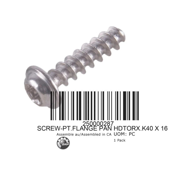 Sea-Doo New OEM Flanged Torx Screw K40 X 16, 250000287