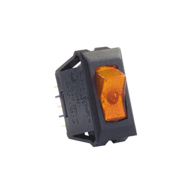 JR Products 12 Volt Black W/ Amber Lamp Illuminated Light Switch On/Off ...