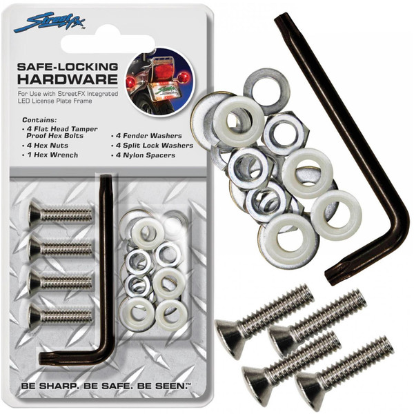 Buztronics New StreetFX Safe Locking License Plate Hardware, 14-0669 ...