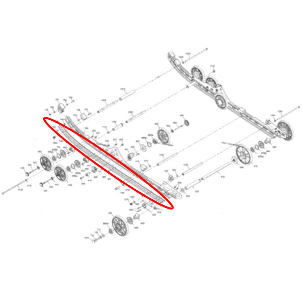 Ski-Doo New OEM Black Slider Shoe 137", 503196283