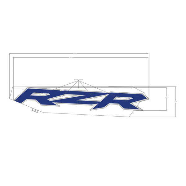 Polaris OEM Upper Right Door RZR Decal, 7191248
