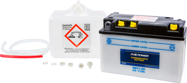 FIRE POWER 6V Standard Battery w/Acid Pack, 490-2060
