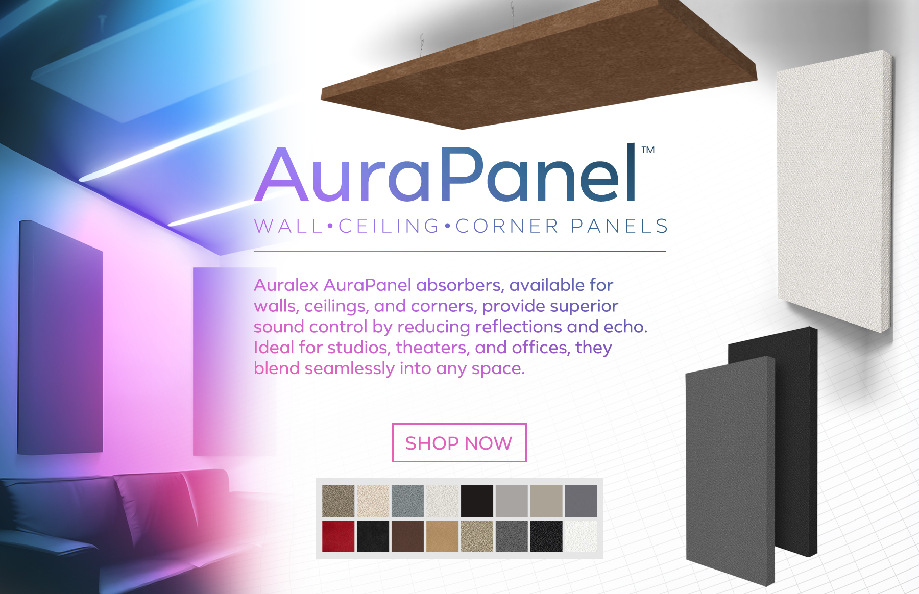 Auralex Acoustics | Studiofoam, Panels, Bass Traps