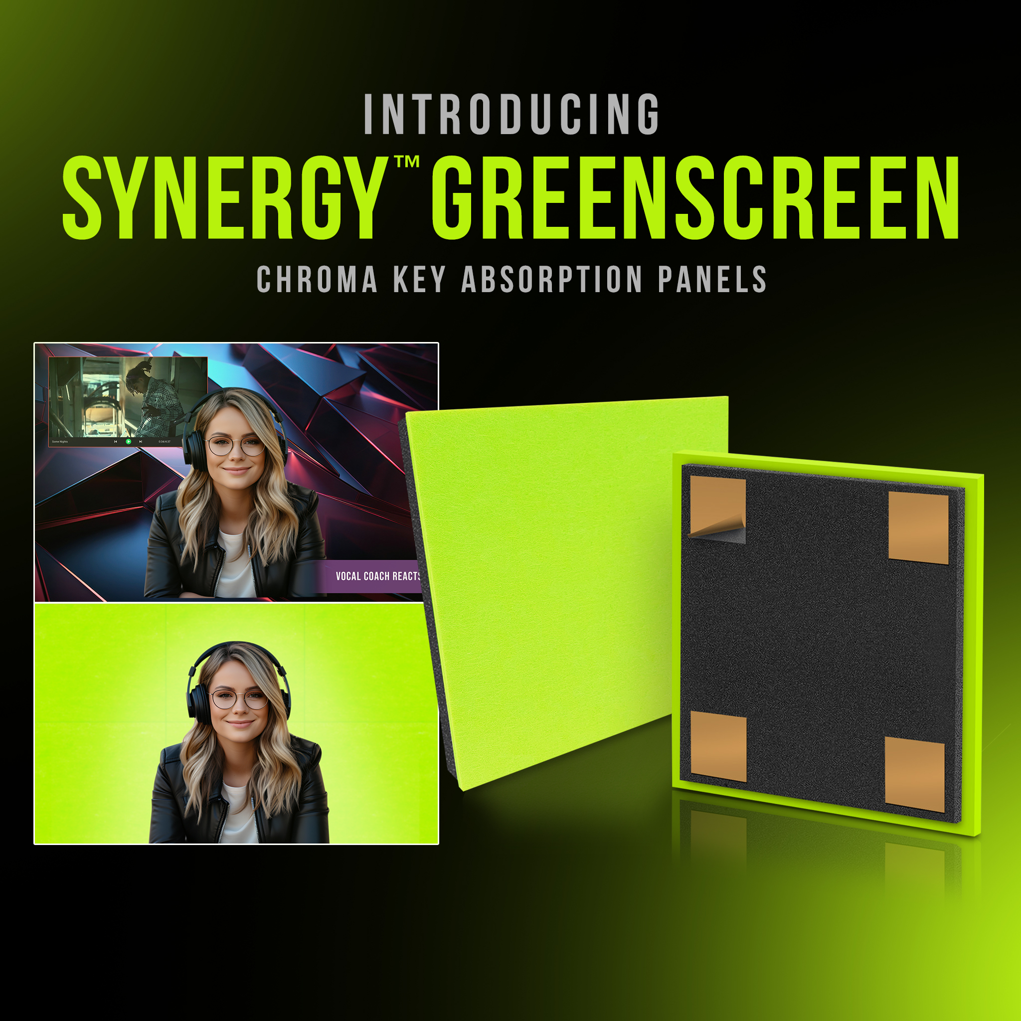 Auralex® Introduces Synergy™ GreenScreen™ Acoustical Absorption Panels - Auralex Acoustics