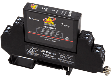 DITEK DTK-DR24B Low Voltage DIN Rail Surge Protector, 5V Circuit ...