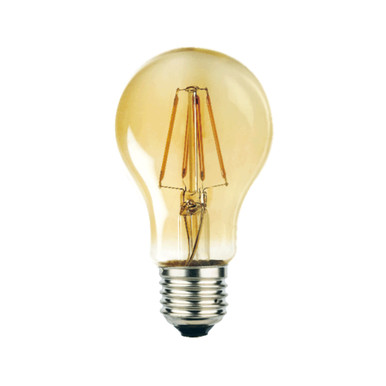 LED Filament GLS Gold 6W (50W eq.) ES 240V 2200K Dimmable Laes - CP ...