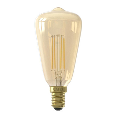 LED ST48 Filament Lamp 3.5W (25W eq.) E14 ST48 Gold 2100K Dimmable - CP ...