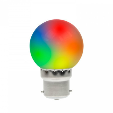 LED 45mm Round 0.5W B22d RGB Prolite - CP Lighting Ltd